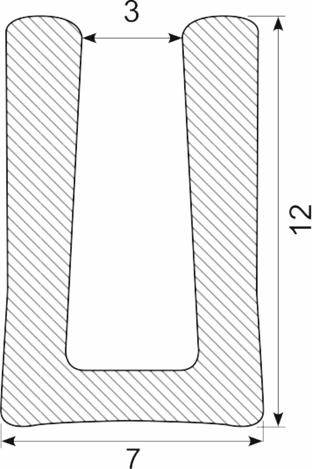 U-Profil EPDM sh.80A | BIBUS SINDBY - Kantlister.dk