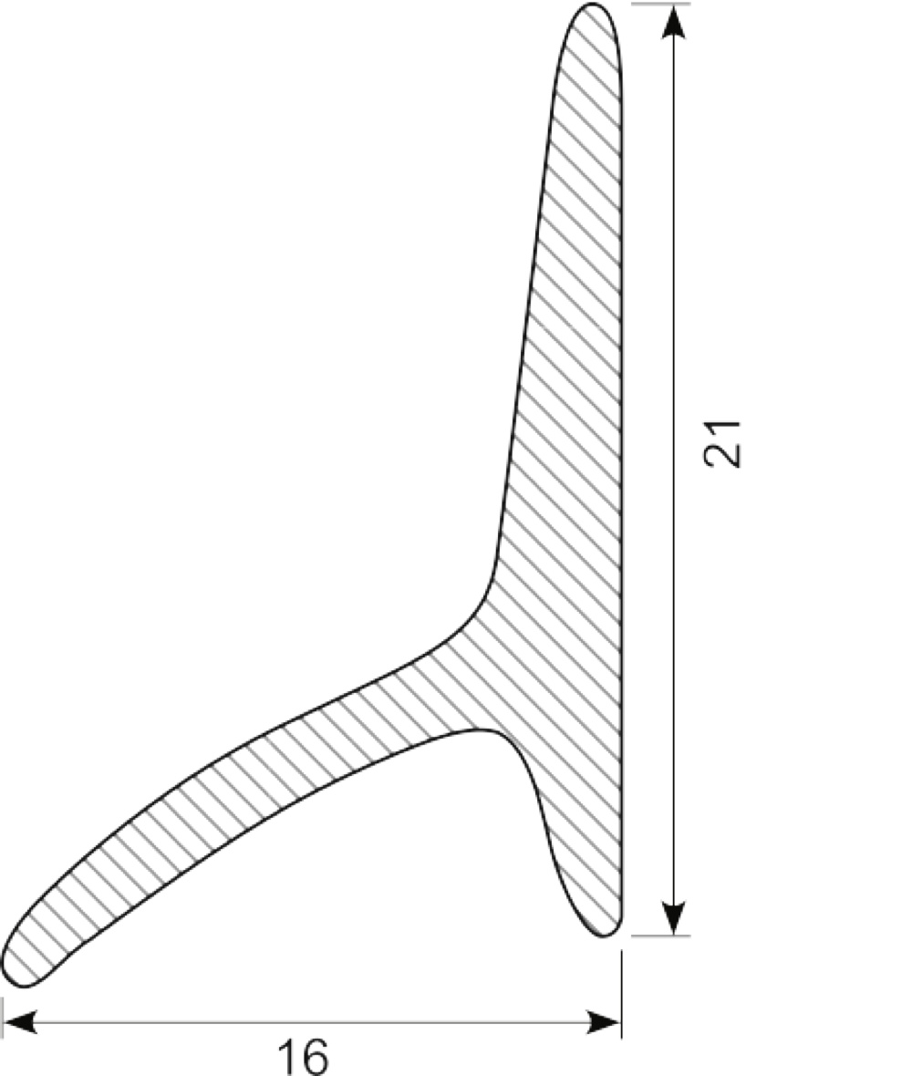 Gummiprofil EPDM 16x21 mm | BIBUS SINDBY - Kantlister.dk