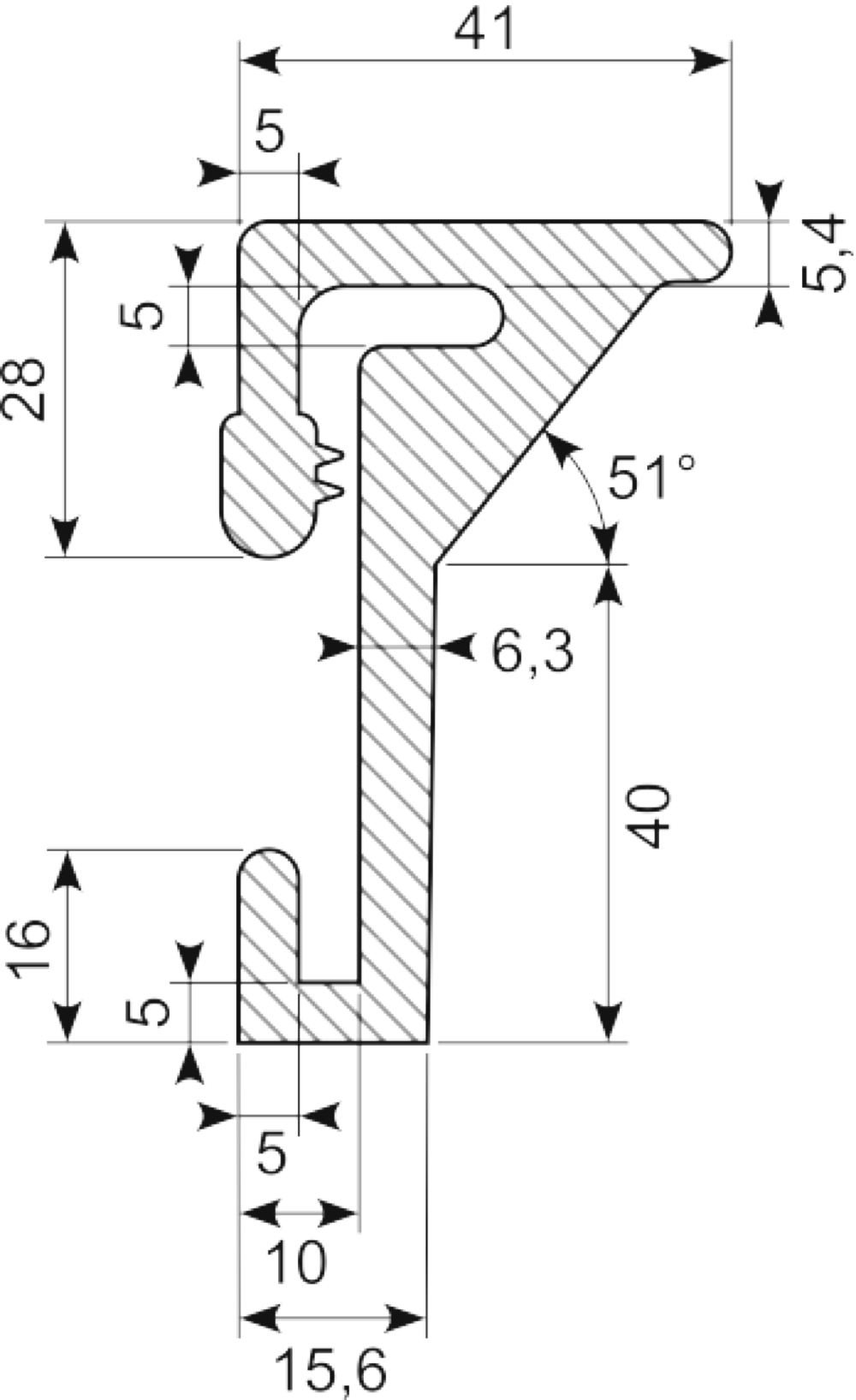 L-profil EPDM. Shore 70 | BIBUS SINDBY - Kantlister.dk