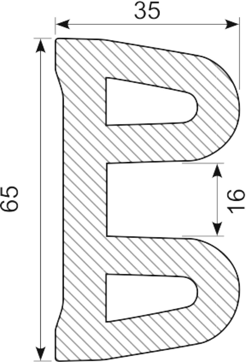 Fenderliste. sort | BIBUS SINDBY - Kantlister.dk
